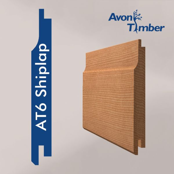 AT6 Shiplap Western Red Cedar Cladding (Priced Per Metre)