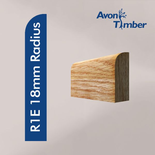 Pencil Round (18mm Radius) Solid Oak Door Architrave