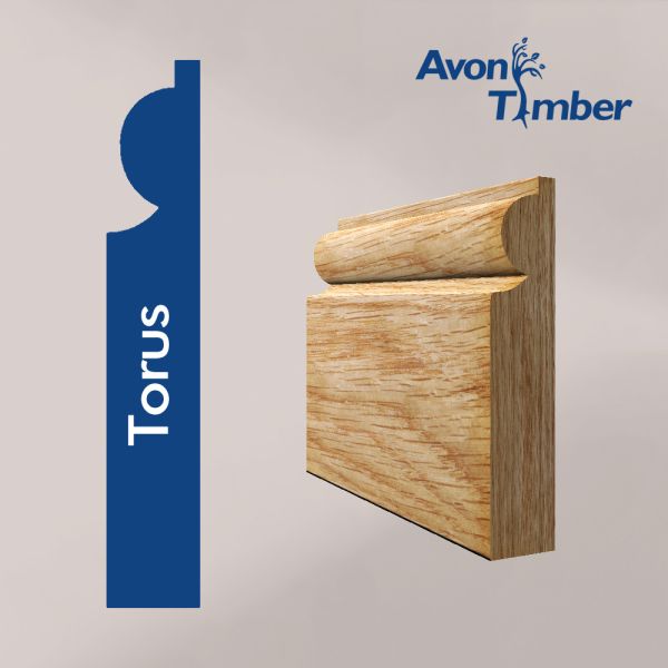 Quality American Oak Torus Skirting Board