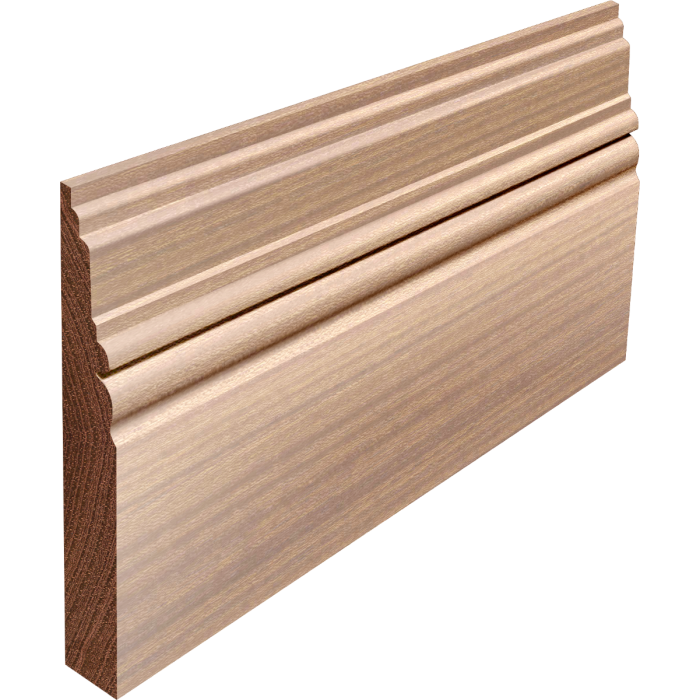 Solid Sapele Saturn Skirting (Per Metre)