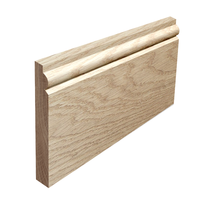 Mini Torus Profile Solid Oak Skirting Board (Per Metre)