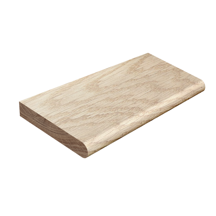 Solid Oak Window Board with a Bullnosed Edge
