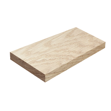 Solid Oak Window Board with a Bullnosed Edge