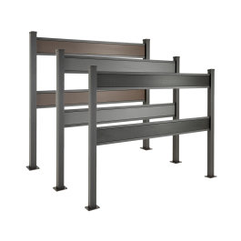 Saige Composite 2-Board Ranch Style Fence Kit with Baseplate