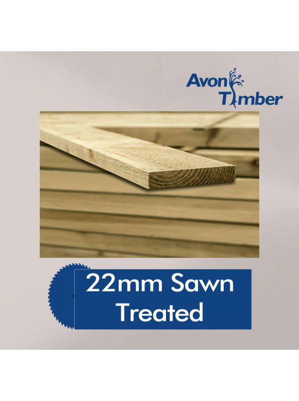 22mm Rough Sawn Timber Carcassing Green Treated Avon Timber