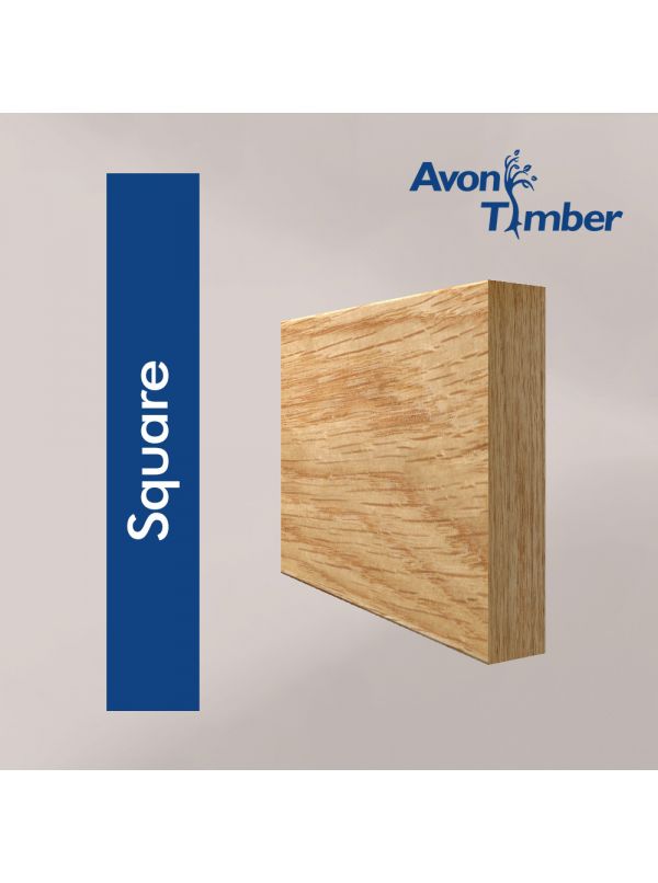 Solid Oak Square Edges Skirting Avon Timber