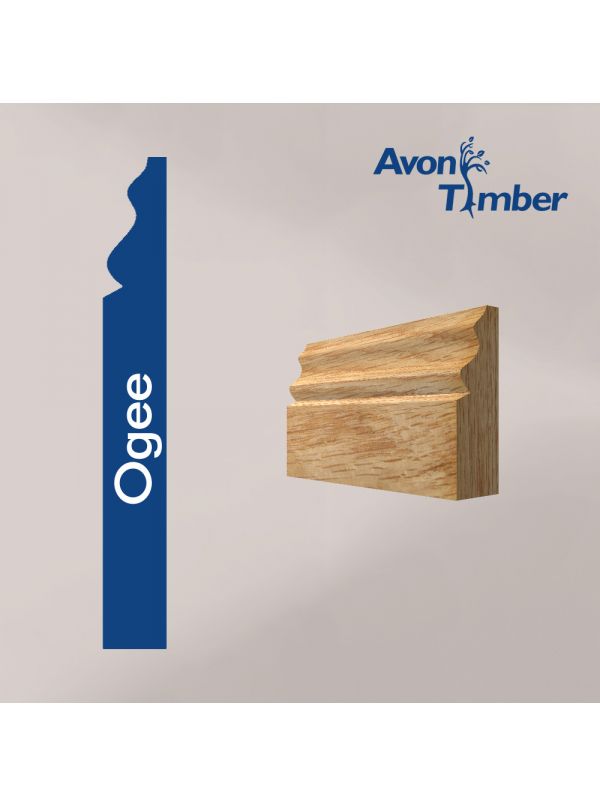 Solid American White Oak 15mm Ogee Architrave Avon Timber