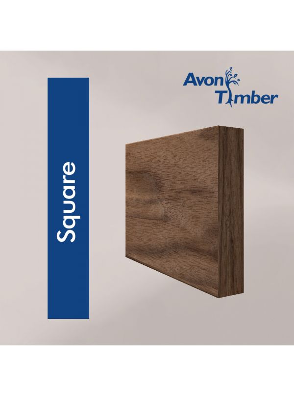 Solid American Black Walnut Square Edge Skirting Avon Timber